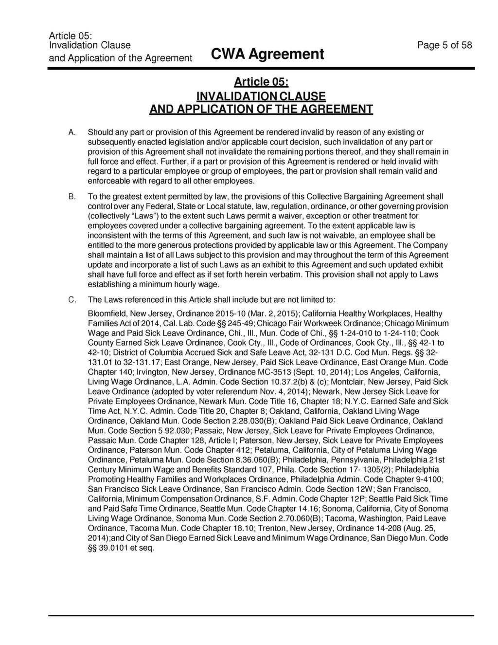 CWA/ENVOY Contract 2019-2026 – CWA 9509